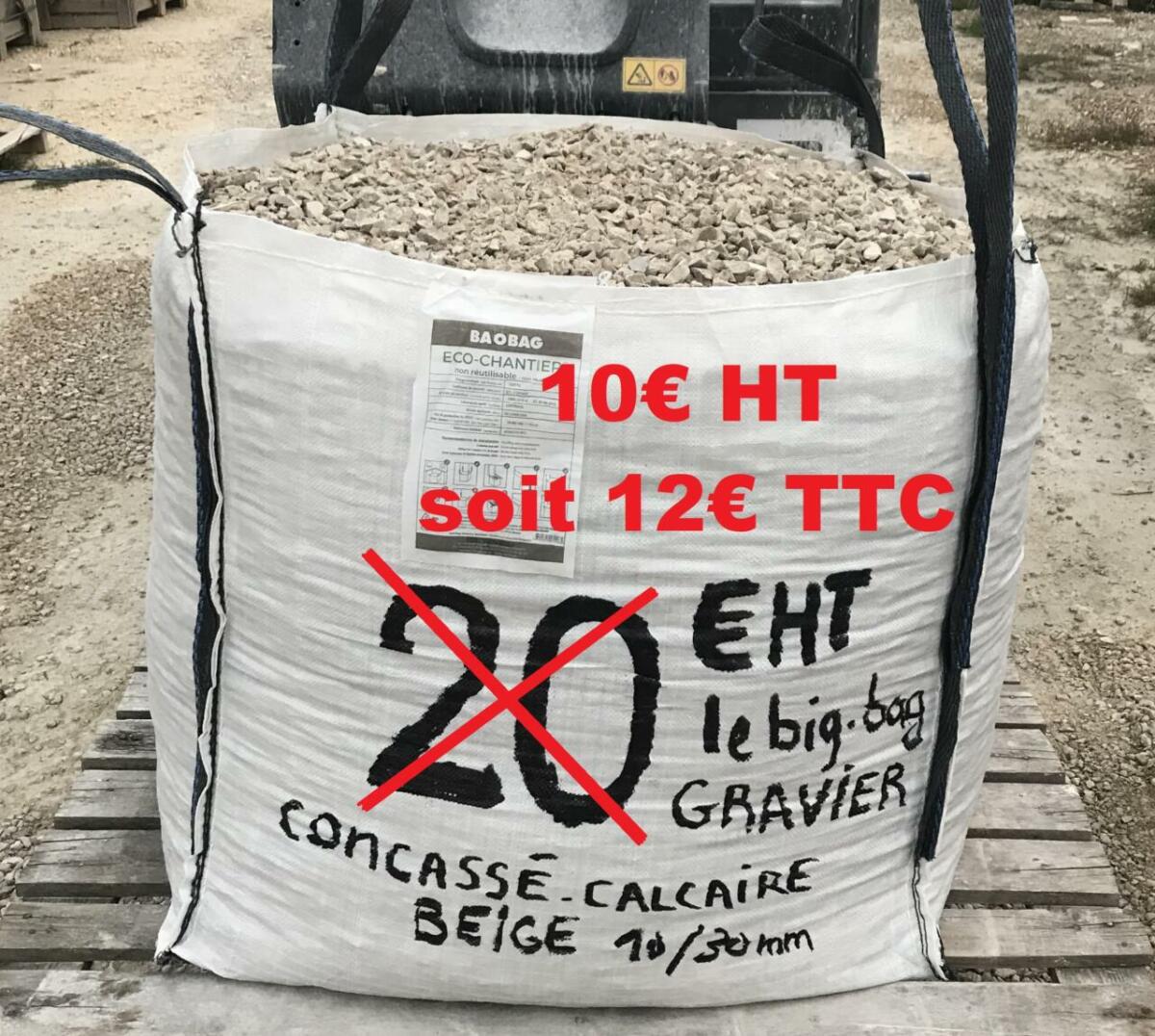 Gravier beige Bon plan Travertin concassé en big-bag 10/25mm – Prix par ...